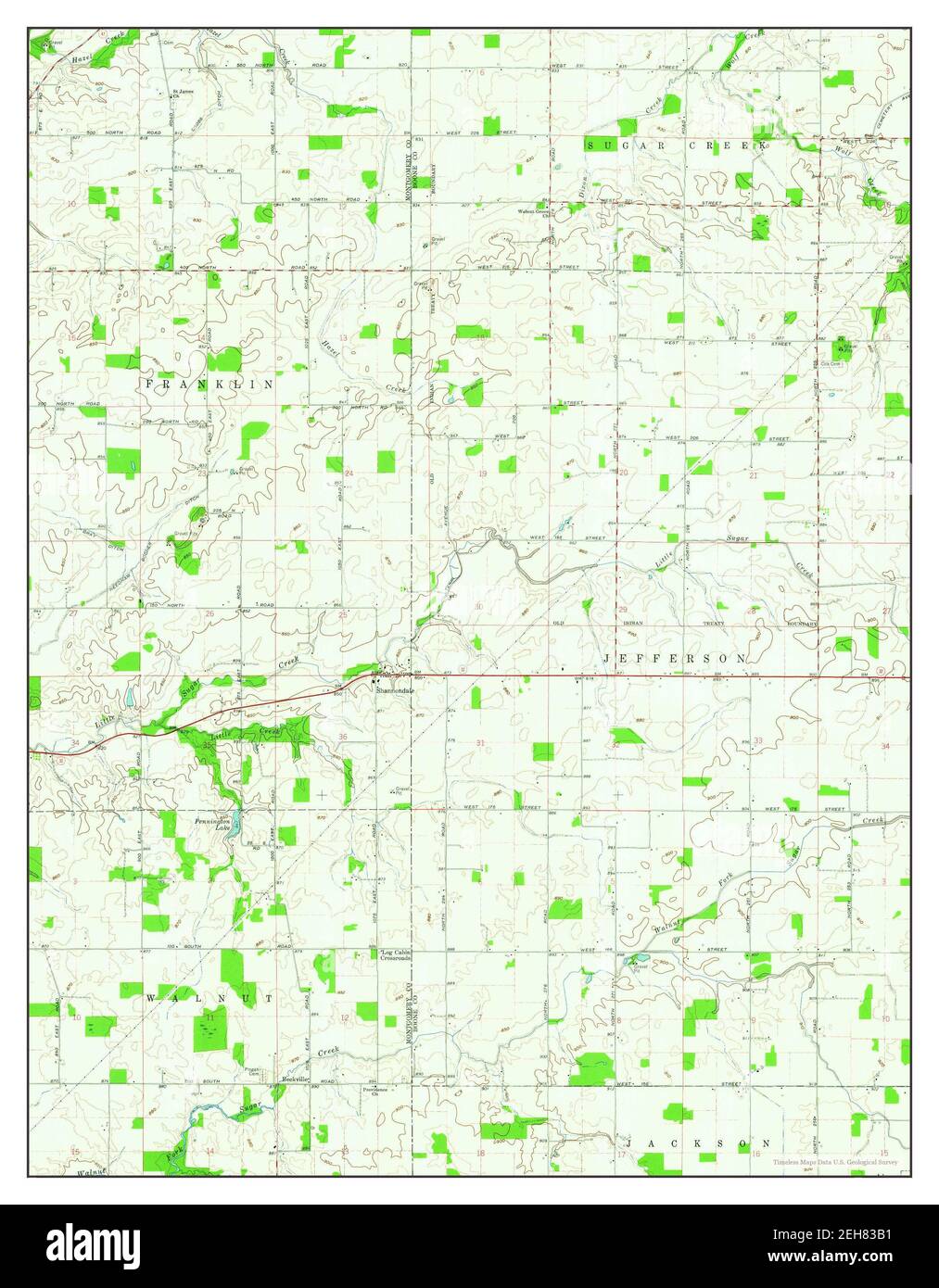 Shannondale, Indiana, map 1961, 1:24000, United States of America by ...