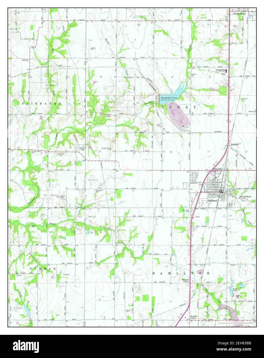 Map of shelburn hi-res stock photography and images - Alamy