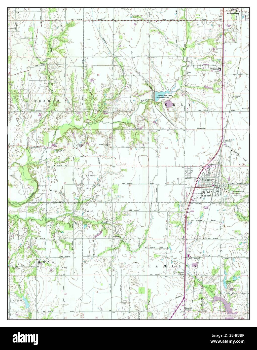 Map of shelburn hi-res stock photography and images - Alamy