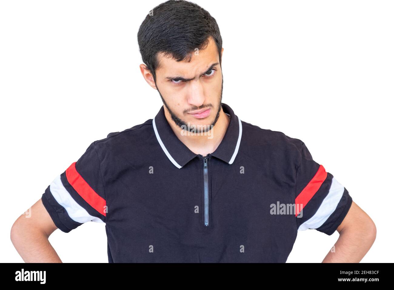 Arabic guy raising one of his eyebrows and smiling with an evil look ... Arabic guy raising one of his eyebrows and smiling with an evil look ...