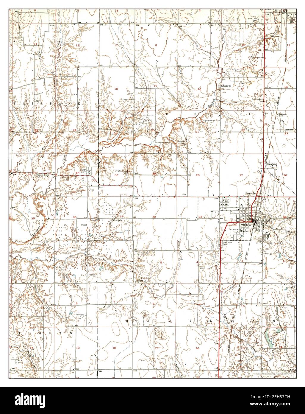 Map of shelburn hi-res stock photography and images - Alamy