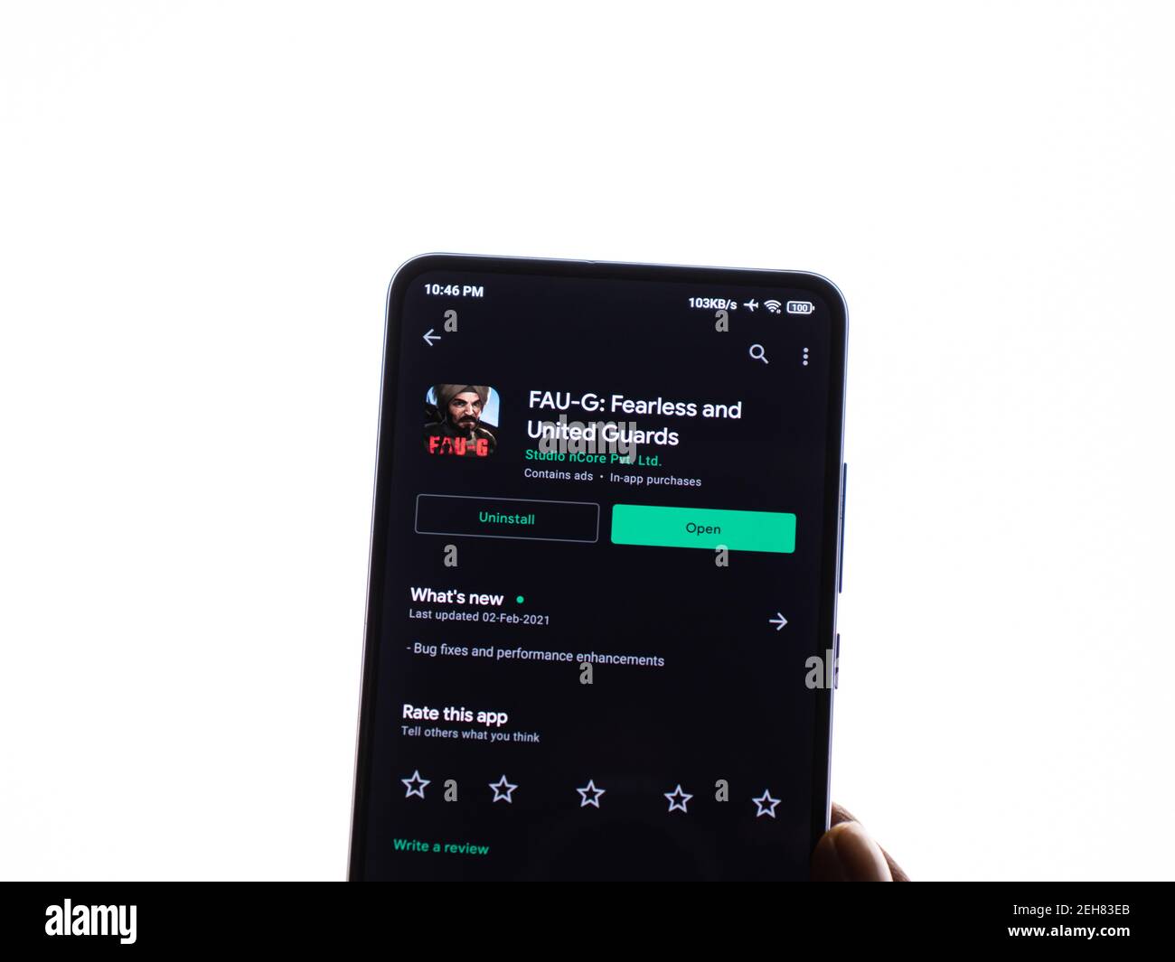 Assam, india - February 19, 2021 : FAU-G logo on phone screen stock ...