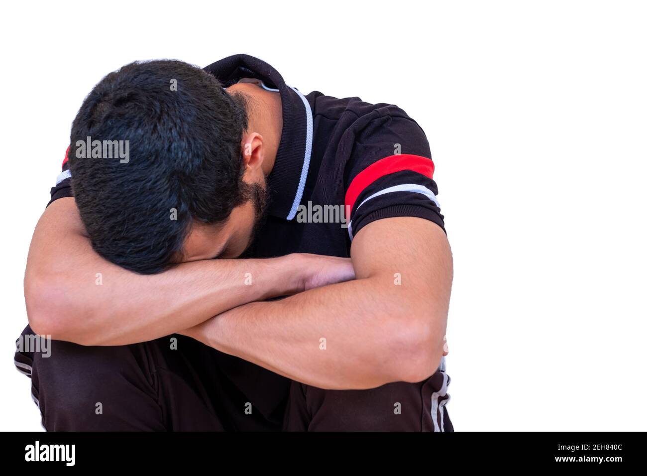 Arabic boy feeling upset and sad Stock Photo - Alamy