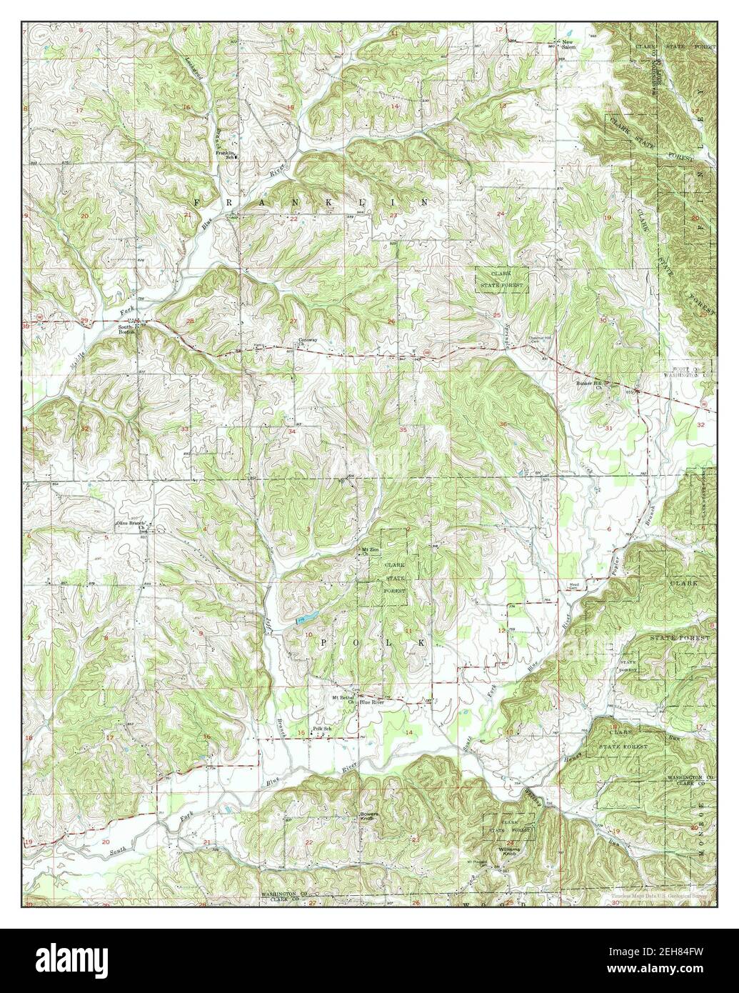 Map of south boston hi-res stock photography and images - Alamy