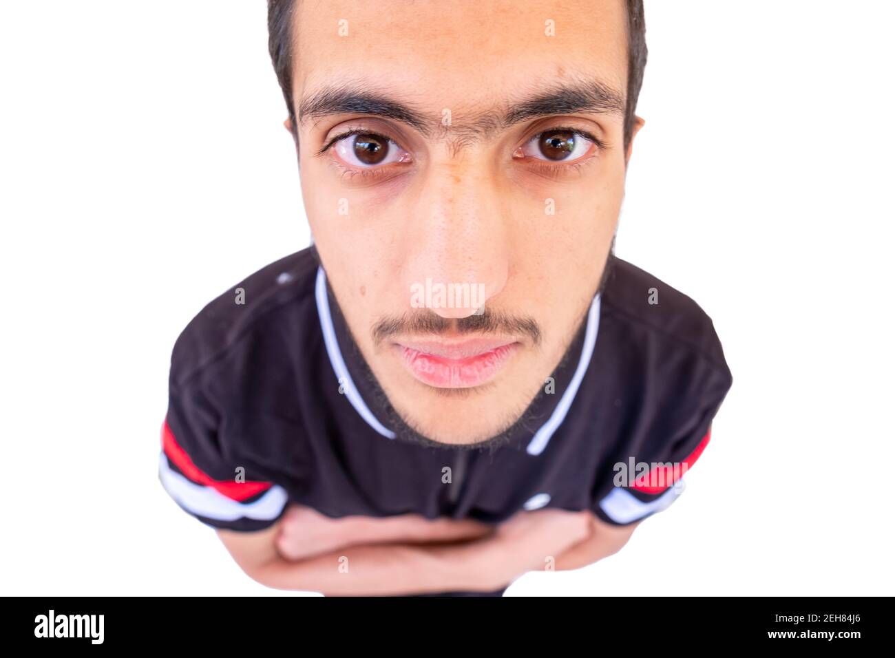 Arabic boy face very close Stock Photo - Alamy