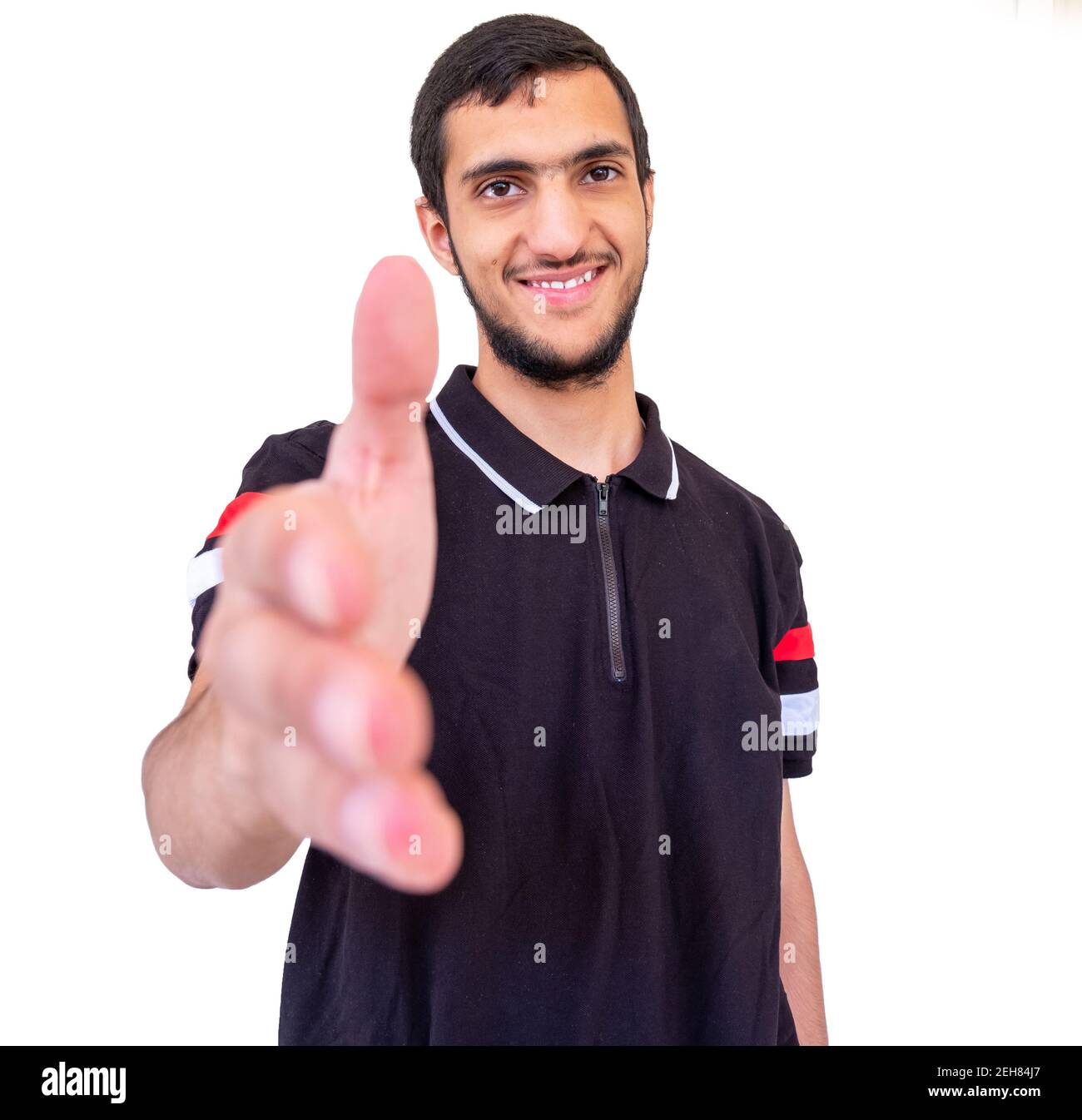 Arabic boy face very close Stock Photo - Alamy