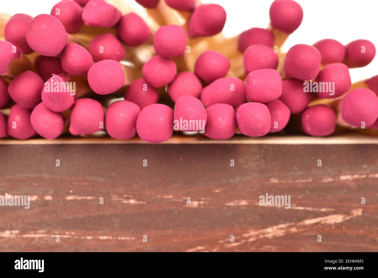 One paper box with wooden matches on a white background Stock Photo - Alamy