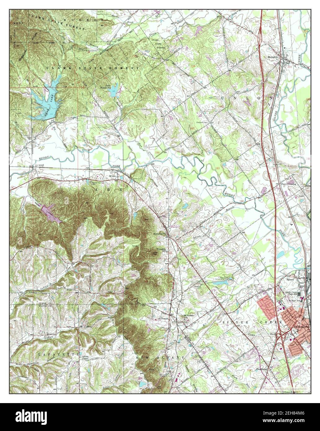 Speed, Indiana, map 1963, 1:24000, United States of America by Timeless ...
