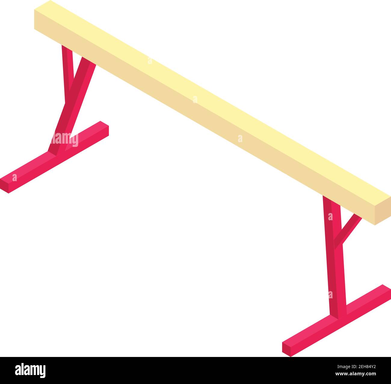 Gymnastics balance beam icon. Isometric of gymnastics balance beam ...