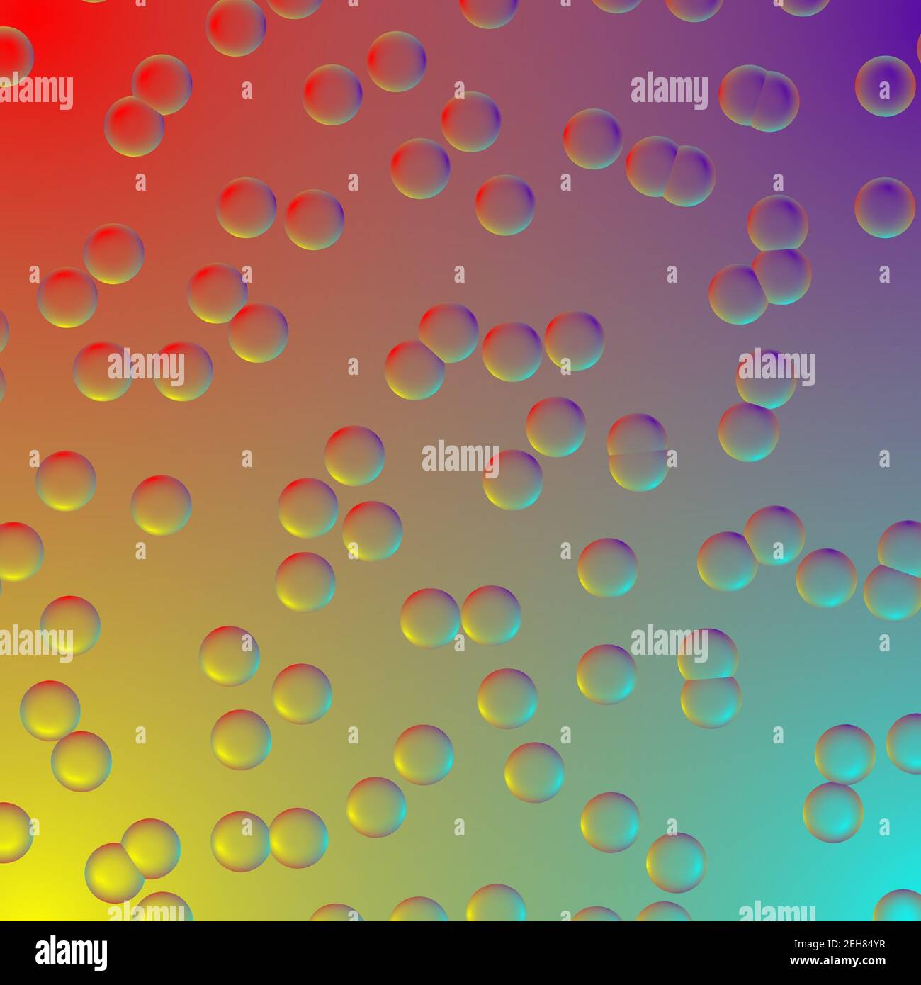 Illustration of a multicolor gradient background with bubbles Stock ...