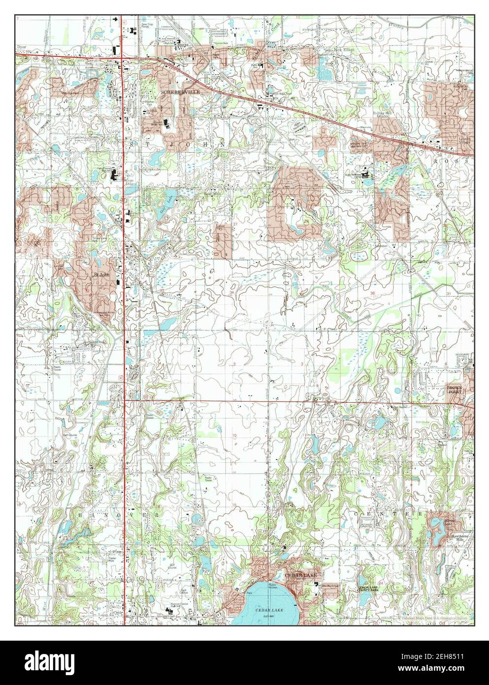 St John, Indiana, map 1992, 1:24000, United States of America by ...