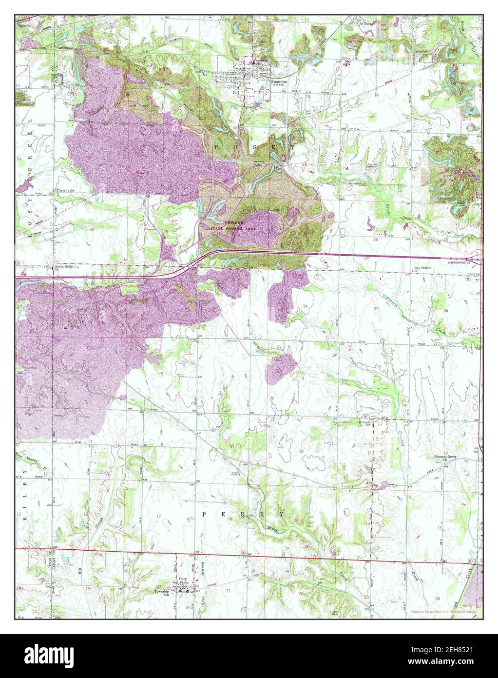 Staunton, Indiana, map 1958, 1:24000, United States of America by ...