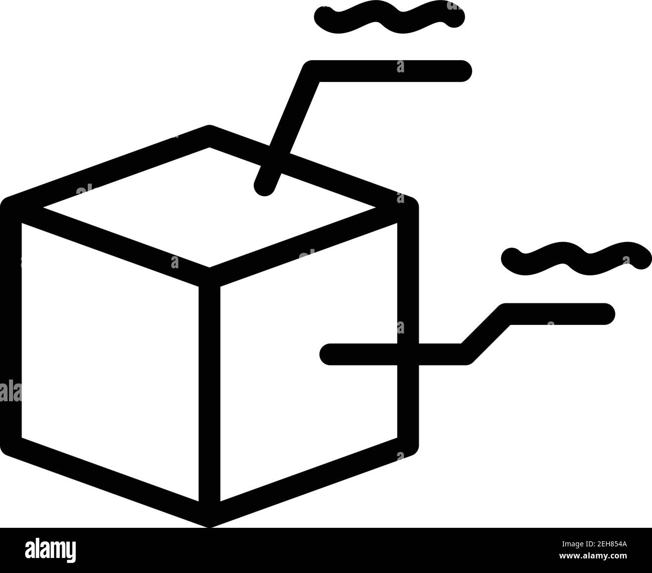 Cube project interaction icon. Outline cube project interaction vector ... Cube project interaction icon. Outline cube project interaction vector ...