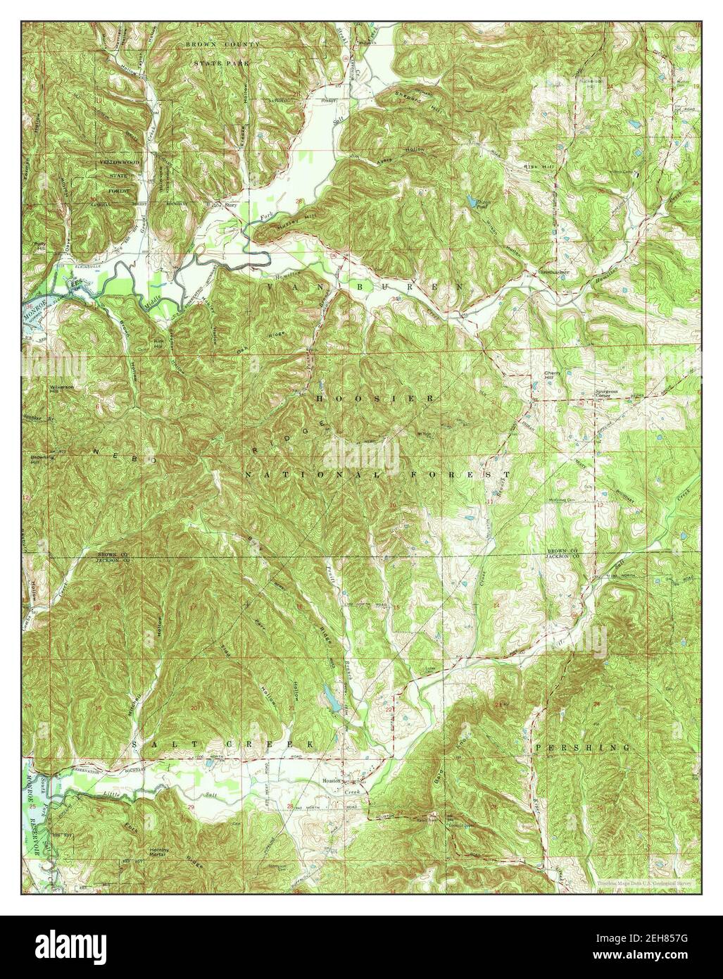 Story, Indiana, map 1967, 1:24000, United States of America by Timeless ...