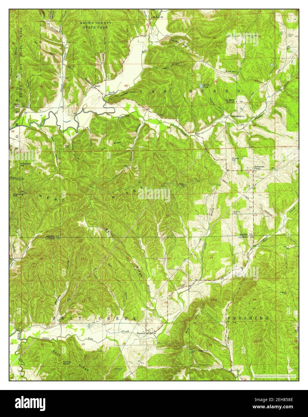 Story, Indiana, map 1956, 1:24000, United States of America by Timeless ...