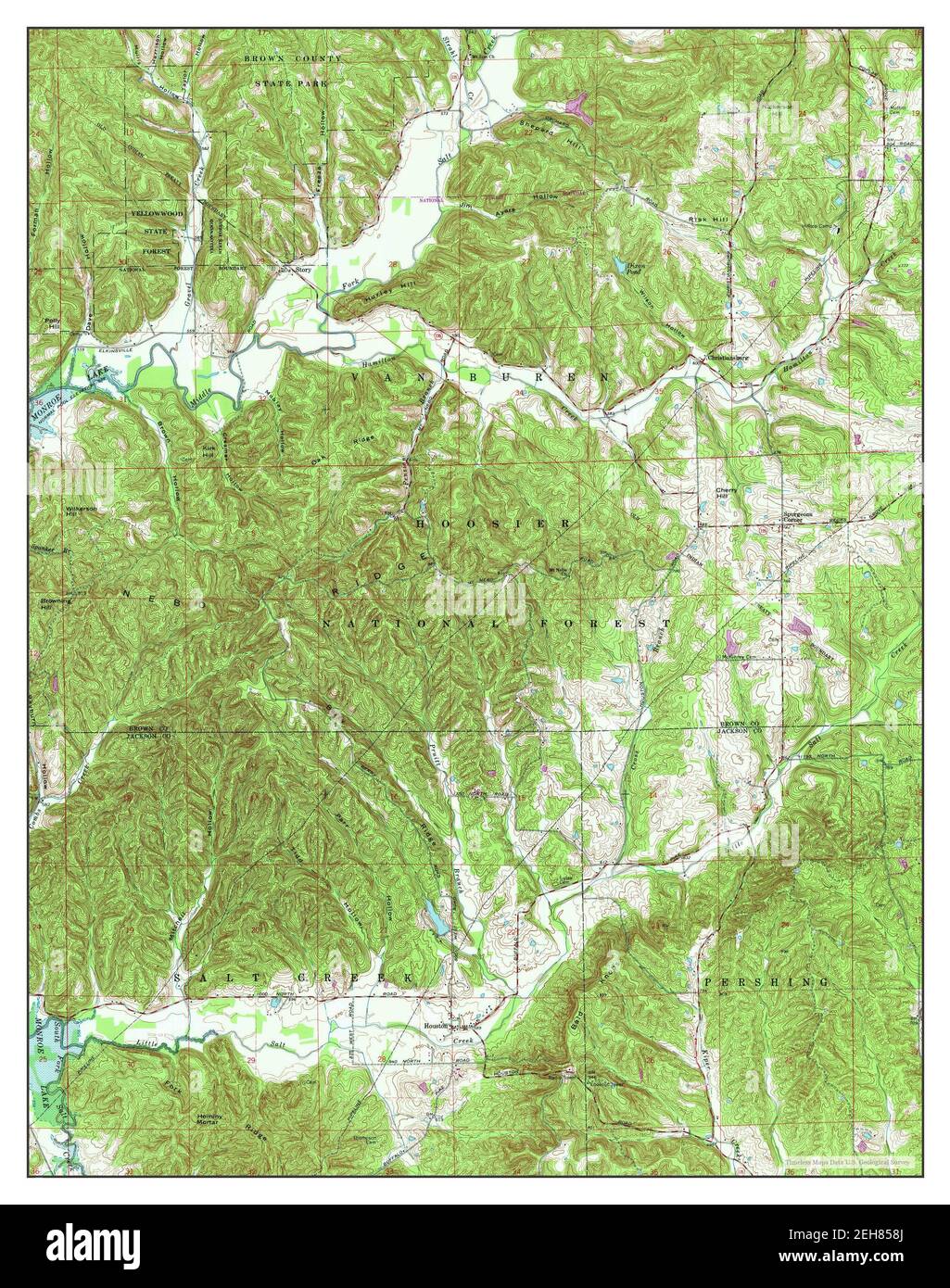 Story, Indiana, map 1967, 1:24000, United States of America by Timeless ...
