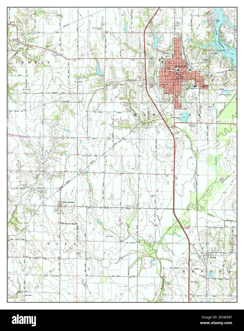 Sullivan, Indiana, map 1974, 1:24000, United States of America by ...