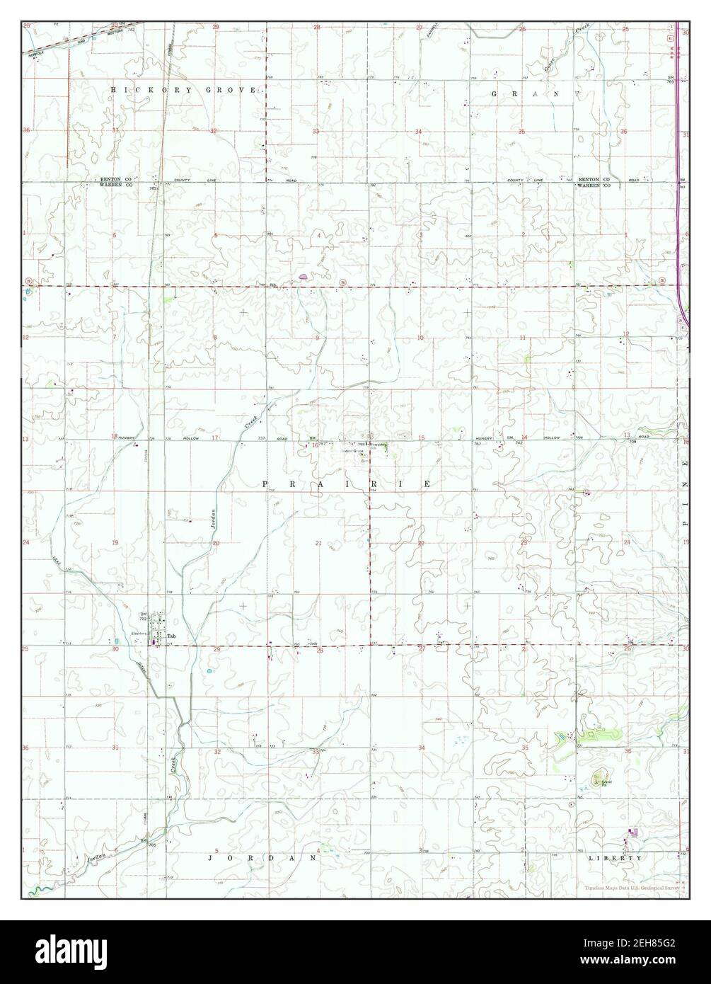 Tab, Indiana, map 1961, 1:24000, United States of America by Timeless ...