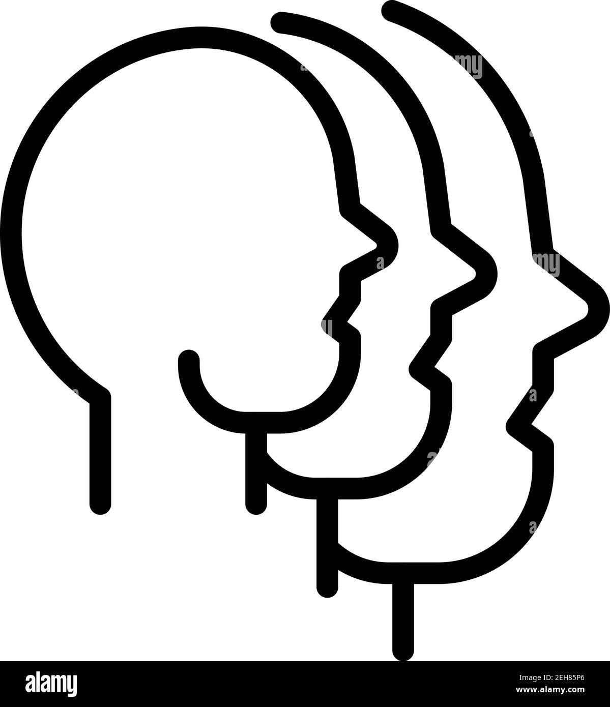 People interaction icon. Outline people interaction vector icon for web ...