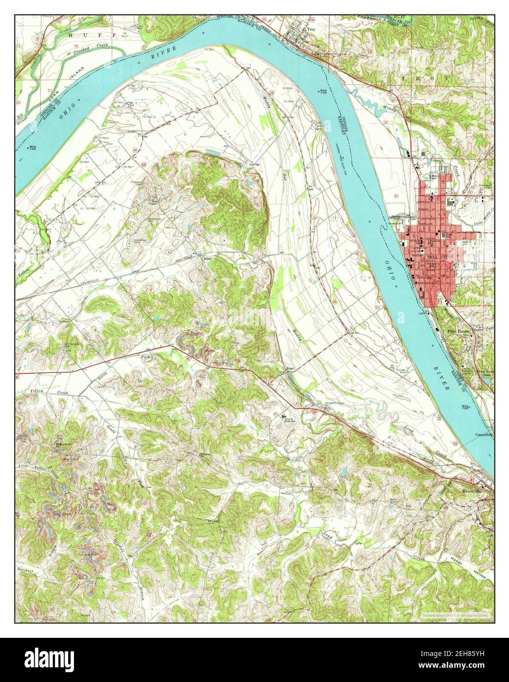 Map of tell city hi-res stock photography and images - Alamy