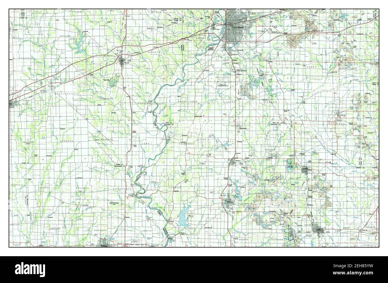 Map of terre haute hi-res stock photography and images - Alamy