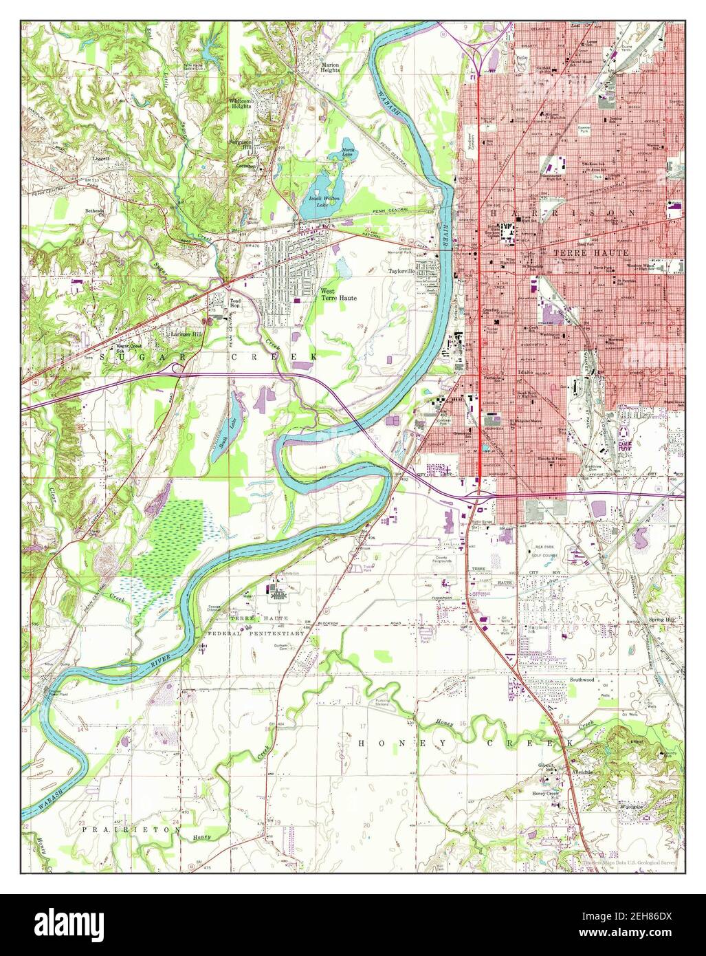 Terre haute indiana map hi-res stock photography and images - Alamy