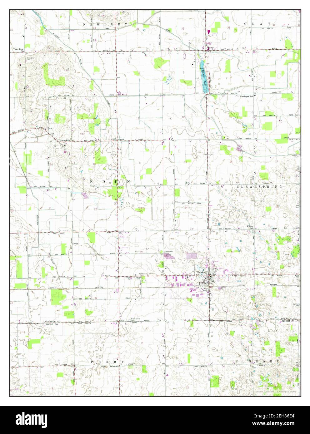 Topeka, Indiana, map 1959, 1:24000, United States of America by ...