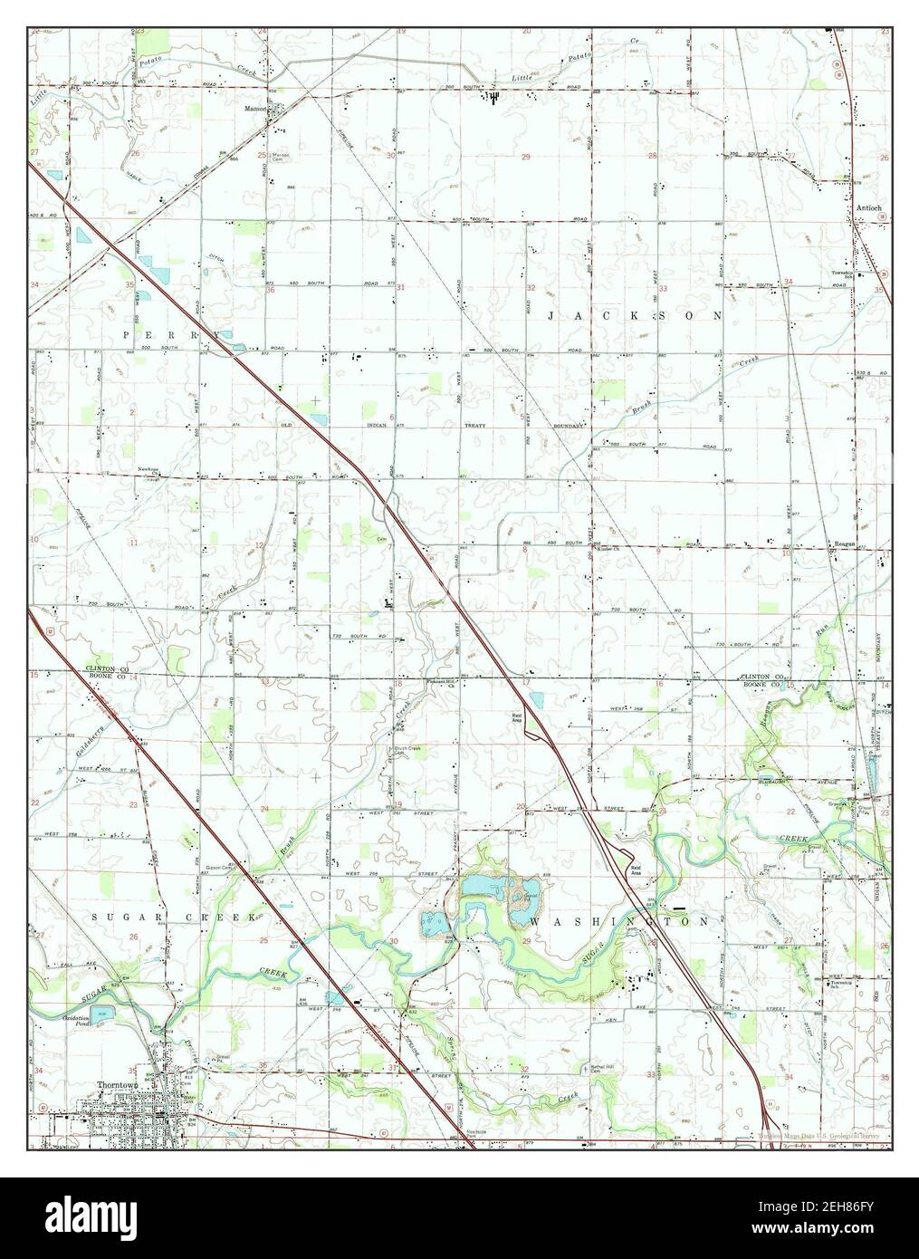 Map of thorntown indiana hi-res stock photography and images - Alamy