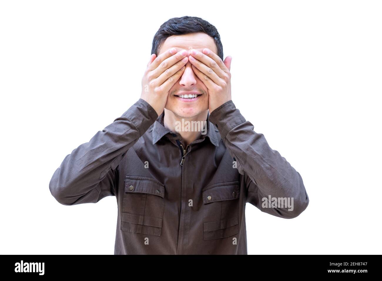 Arabic guy making disability symbols Stock Photo - Alamy