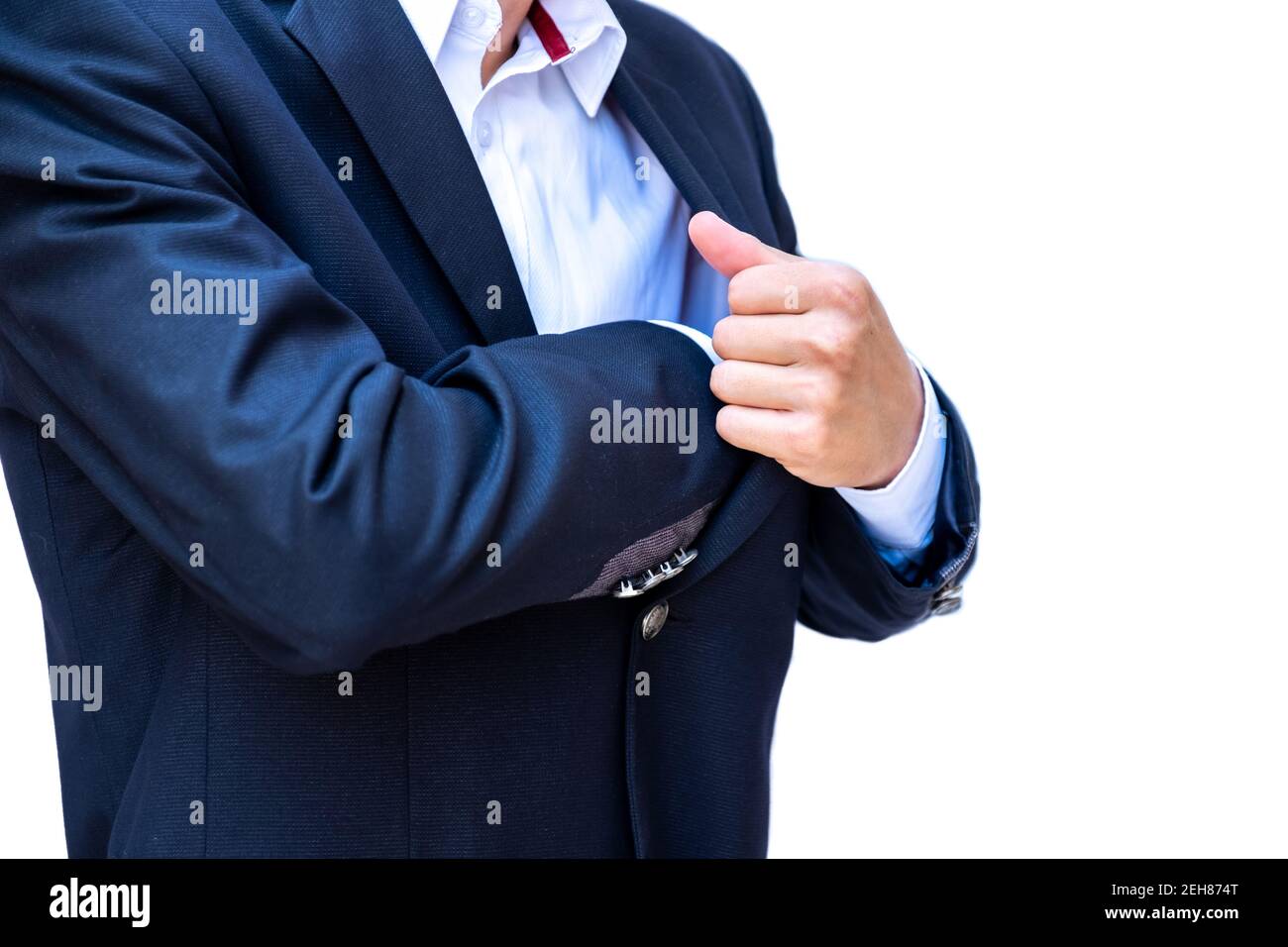Arabic businessman checking his pocket for money Stock Photo - Alamy