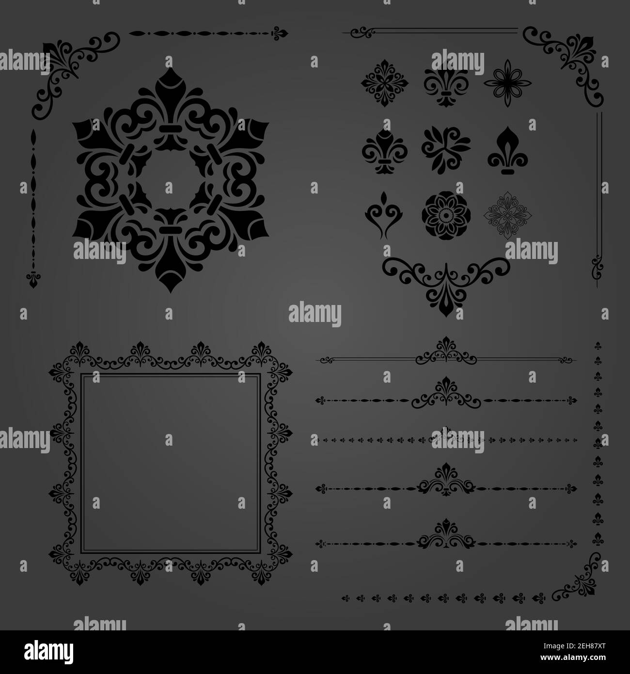 Vintage Set of Patterns Stock Vector Image & Art - Alamy