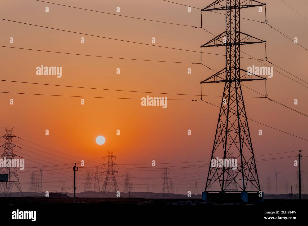 Futuristic pylon power line hi-res stock photography and images - Alamy