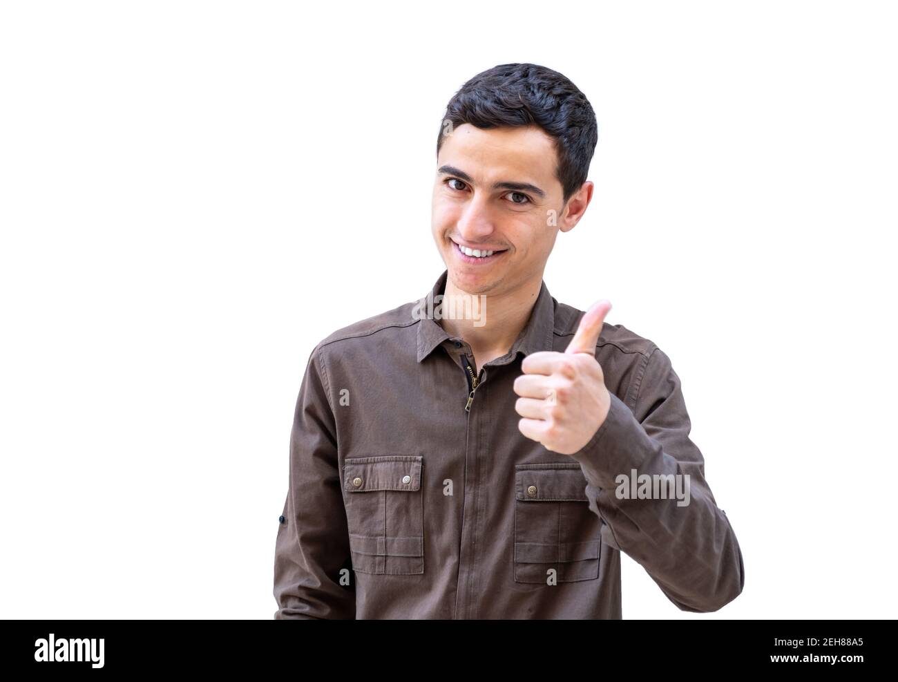 Happy successful Arabic muslim man Stock Photo - Alamy