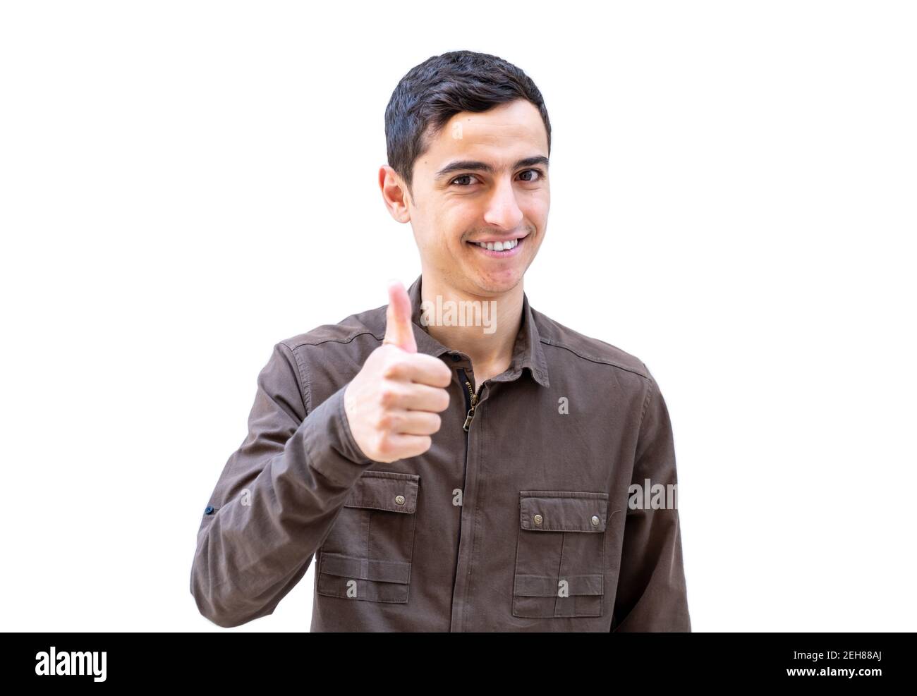 Happy successful Arabic muslim man Stock Photo - Alamy