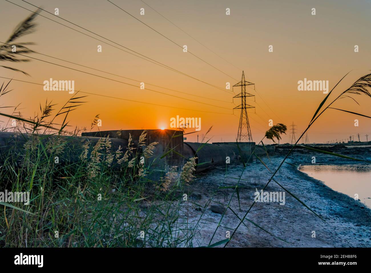 Futuristic pylon power line hi-res stock photography and images - Alamy