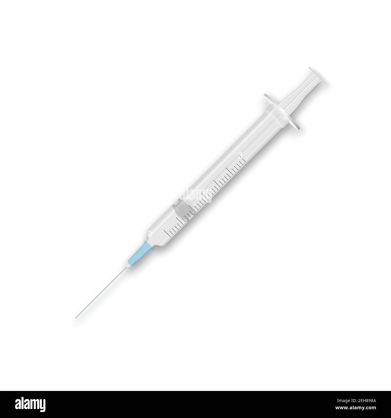 3d realistic Syringe with needle, Vaccine injection vector illustration ...