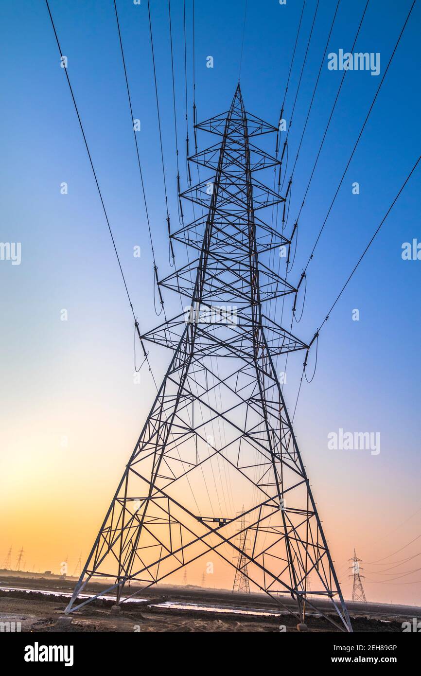 Futuristic pylon power line hi-res stock photography and images - Alamy