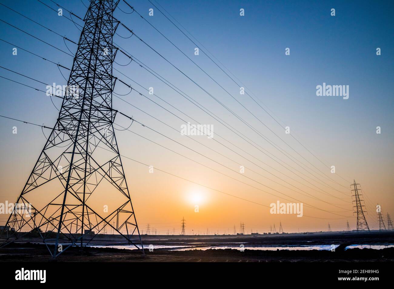 Futuristic pylon power line hi-res stock photography and images - Alamy