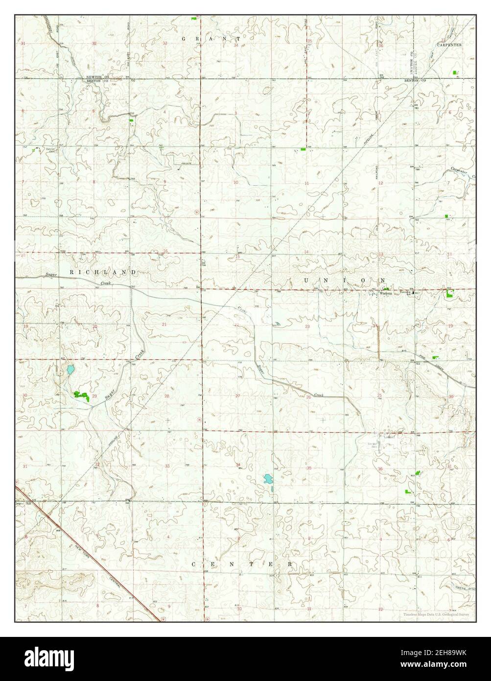 Wadena, Indiana, map 1962, 1:24000, United States of America by ...