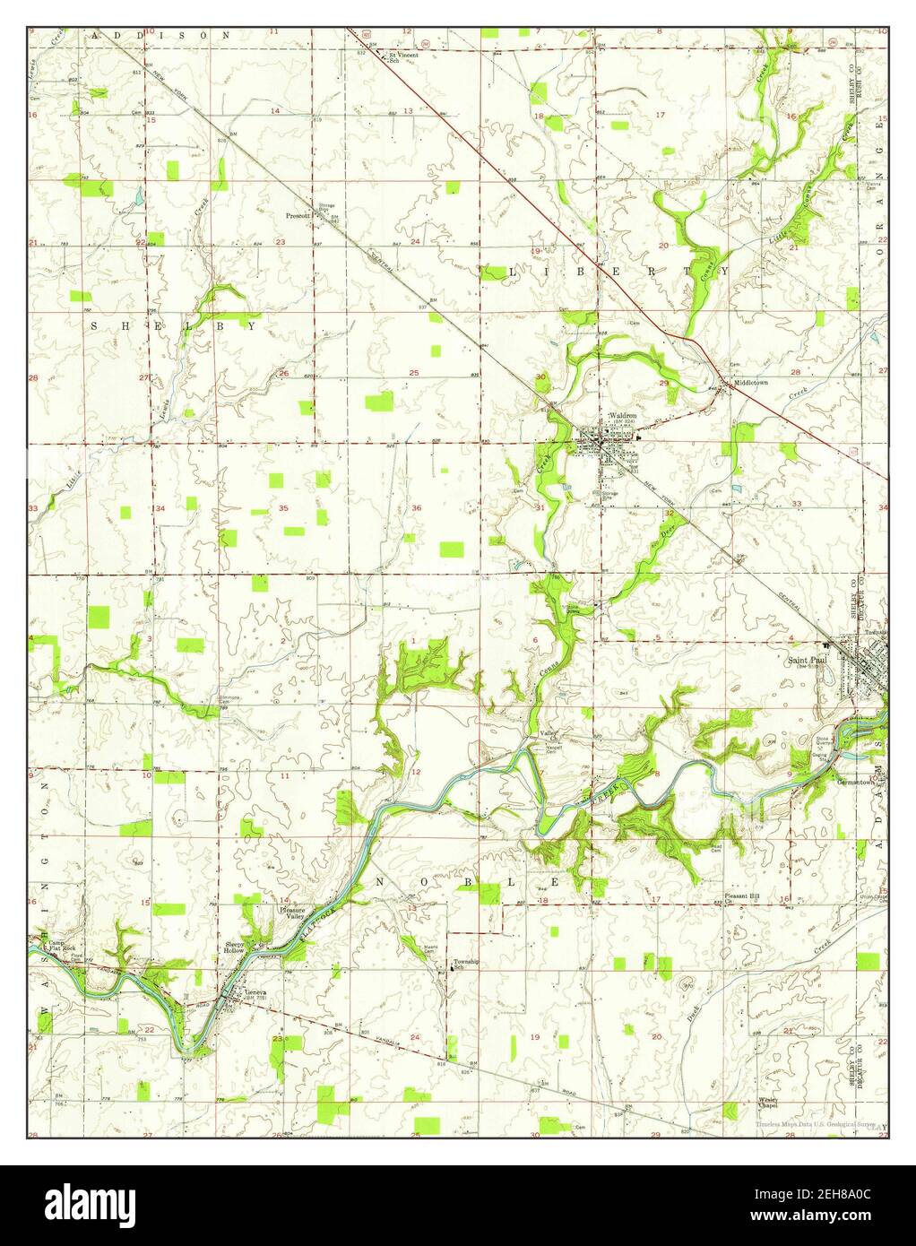Map of waldron hi-res stock photography and images - Alamy