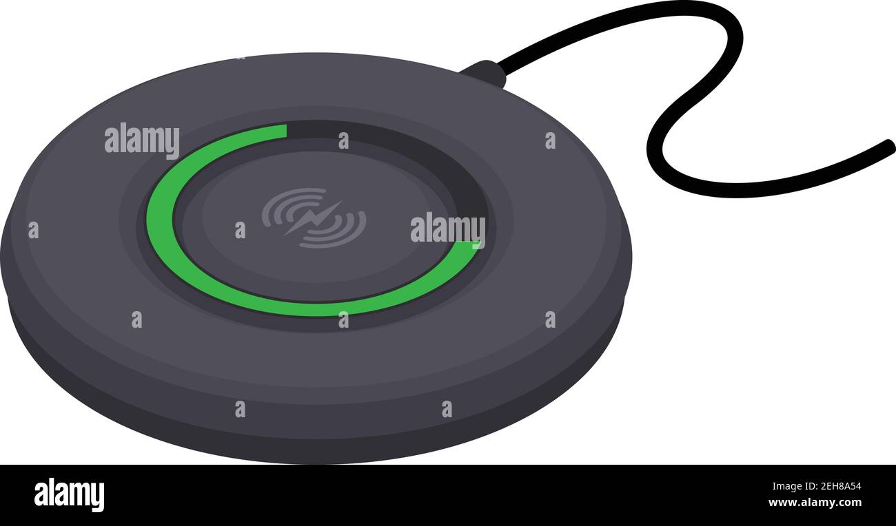 Pad wireless charger icon. Isometric of pad wireless charger vector ...