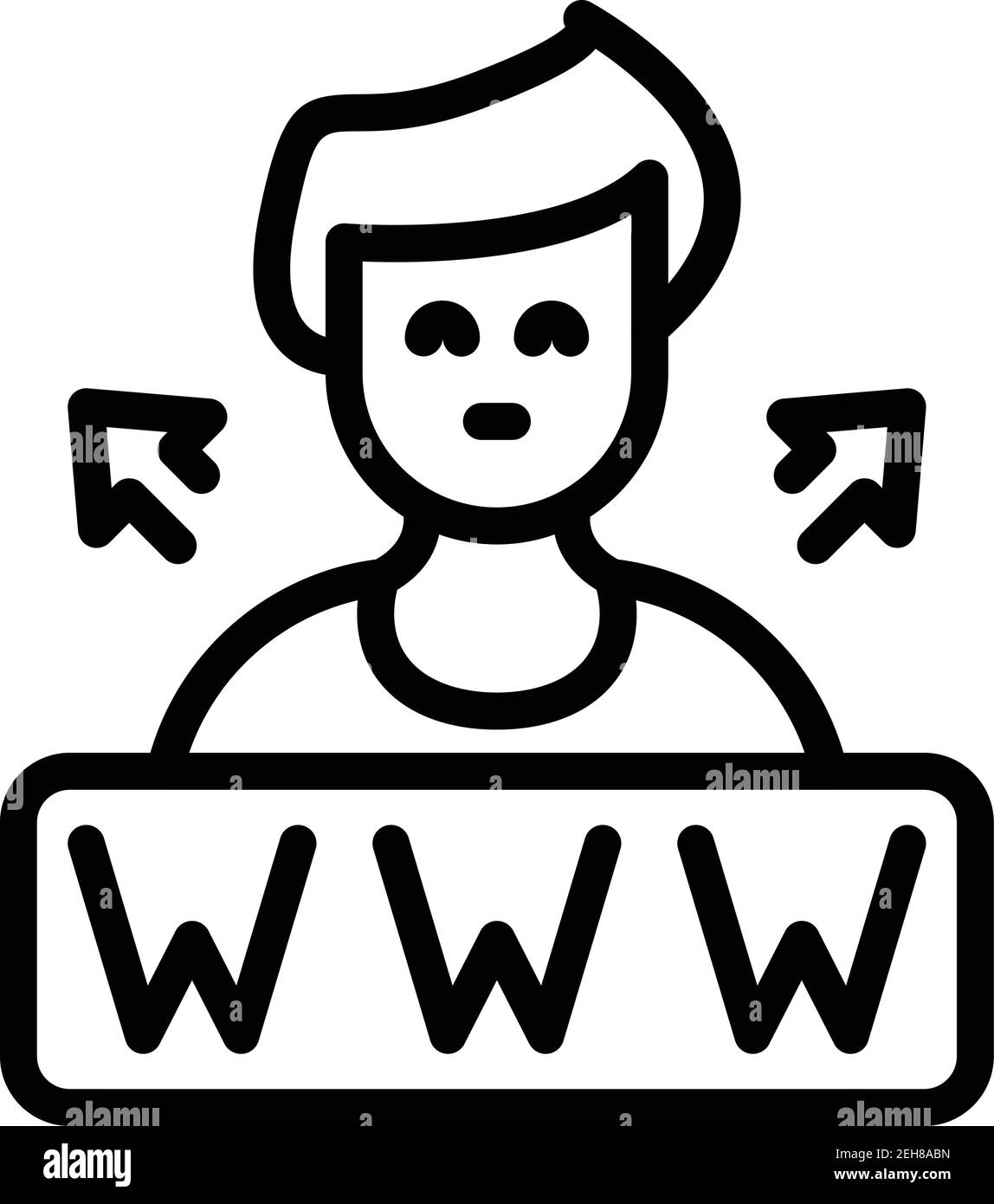 Web Interaction Icon Outline Web Interaction Vector Icon For Web