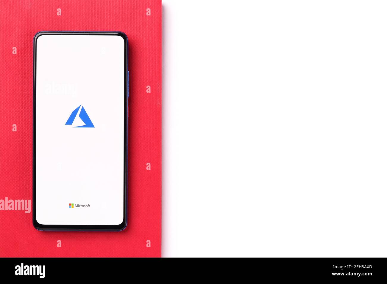 Assam, india - November 15, 2020 : Microsoft Azure logo on phone screen ...