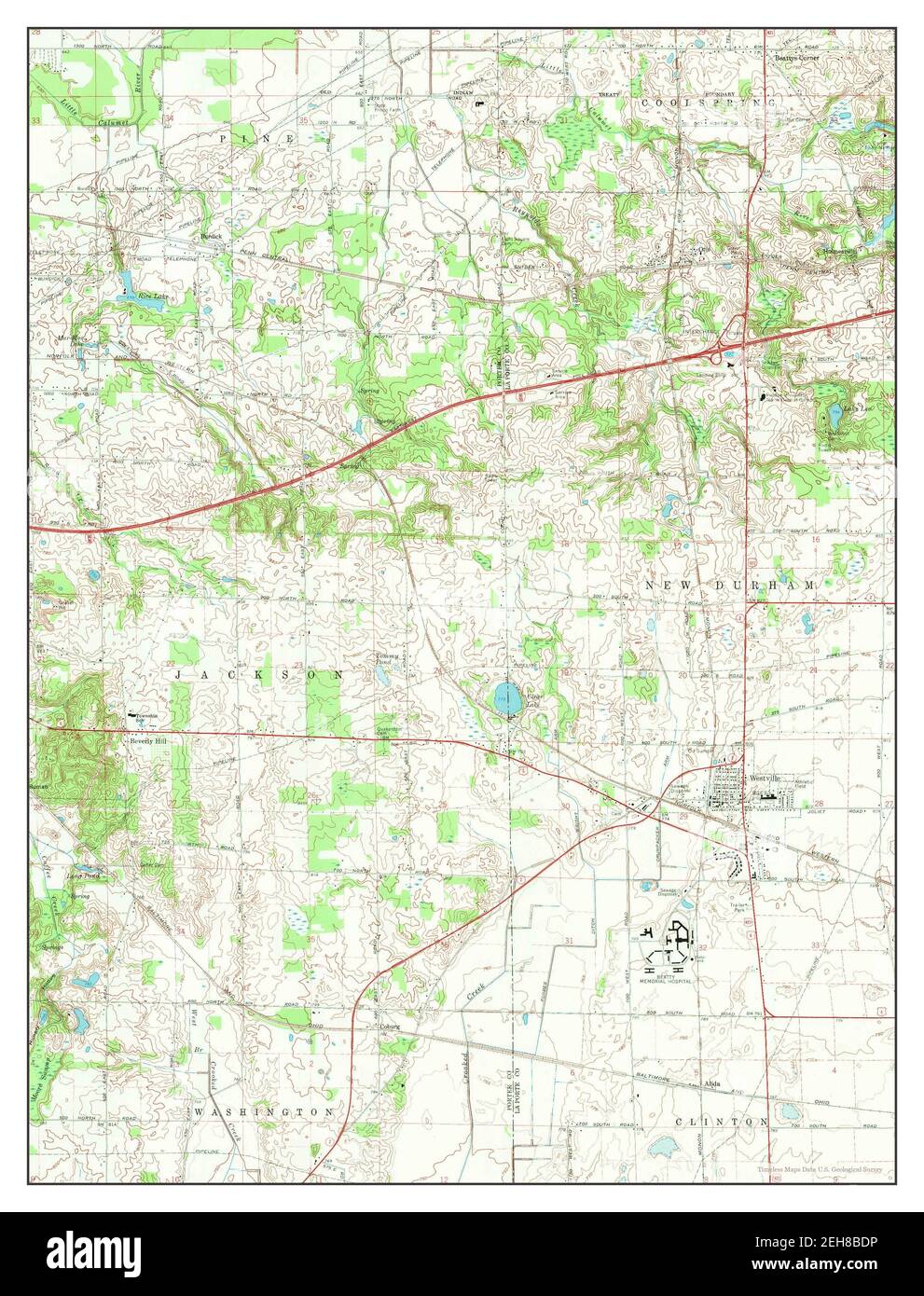 Map of westville hi-res stock photography and images - Alamy