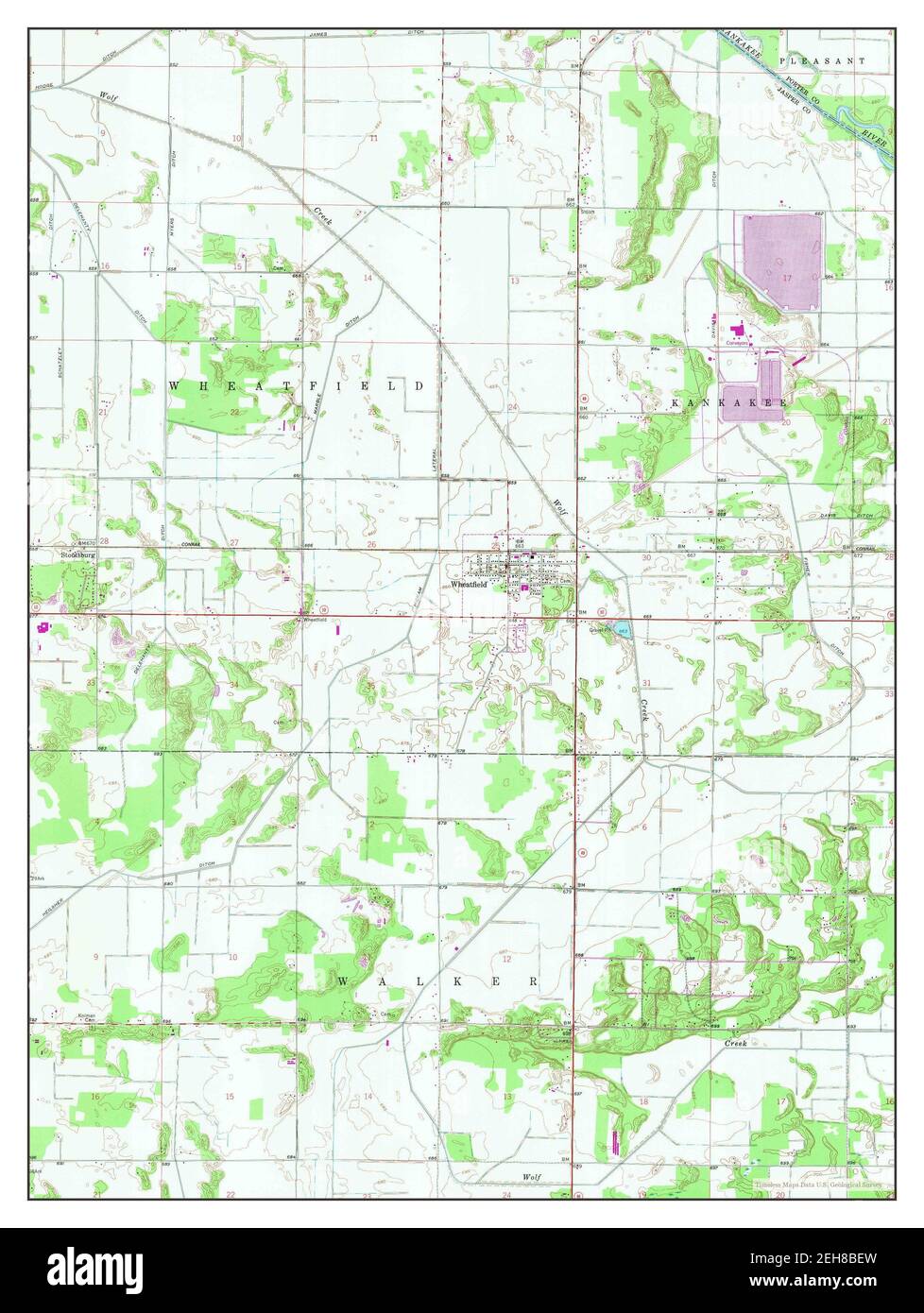 Map of wheatfield indiana Cut Out Stock Images & Pictures - Alamy