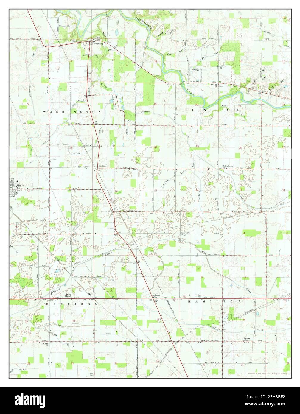 Map of wheeling hi-res stock photography and images - Alamy