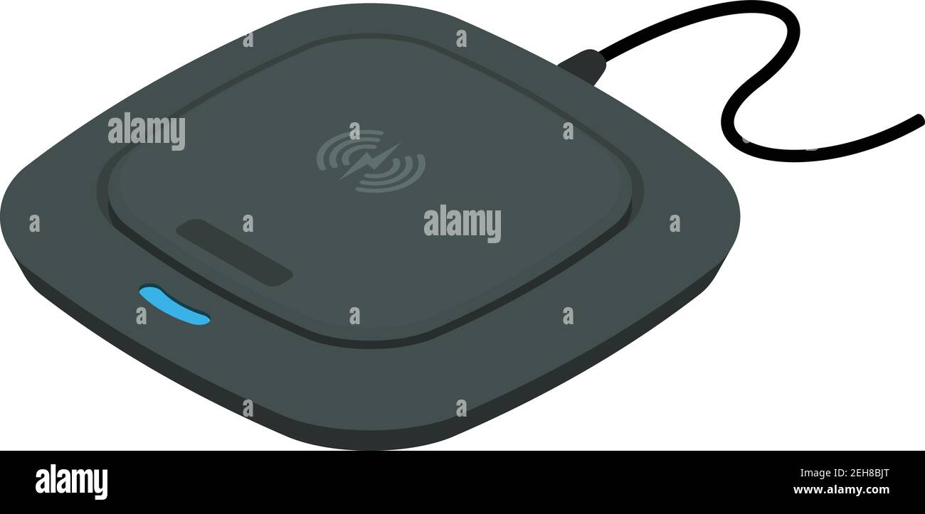 Device wireless charger icon. Isometric of device wireless charger ...