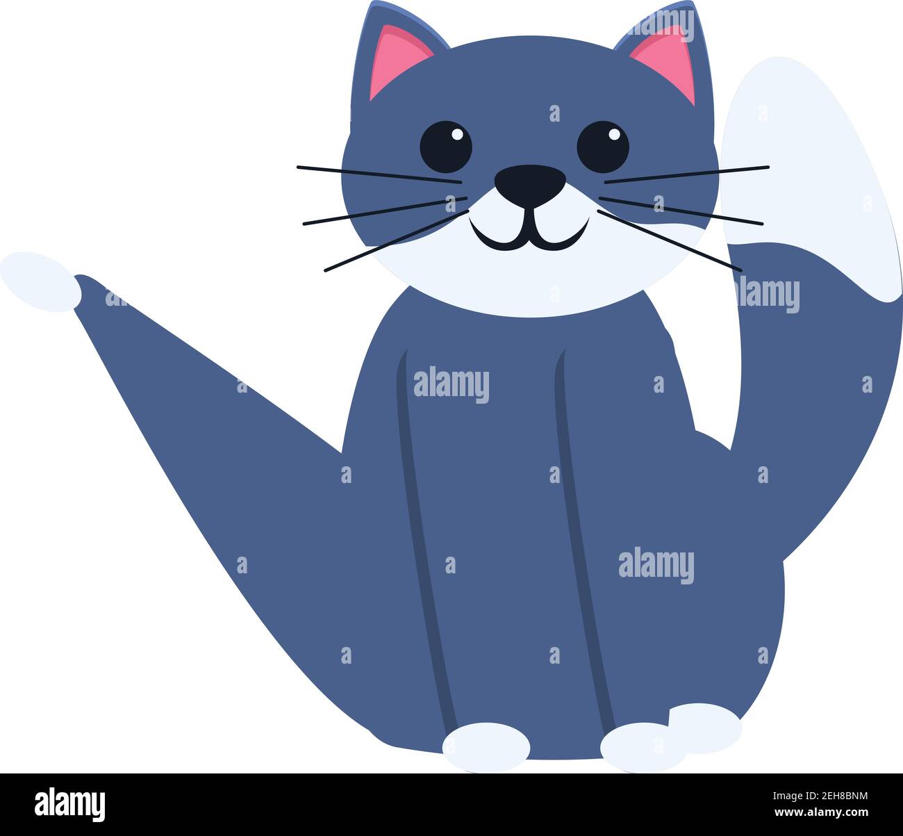 Playful cat sitting icon. Cartoon of playful cat sitting vector icon ...