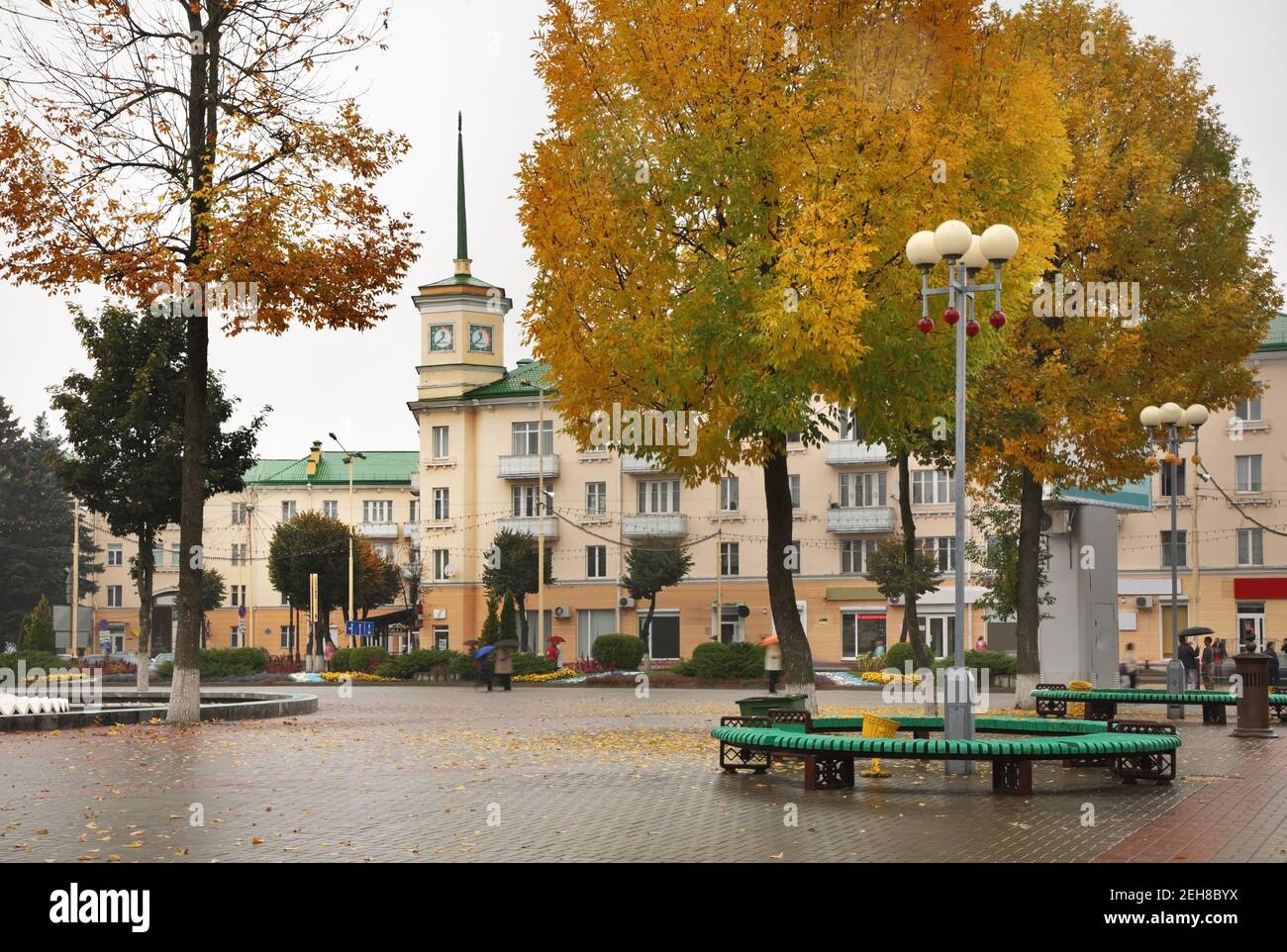 Lenin Square in Baranovichi. Belarus Stock Photo - Alamy