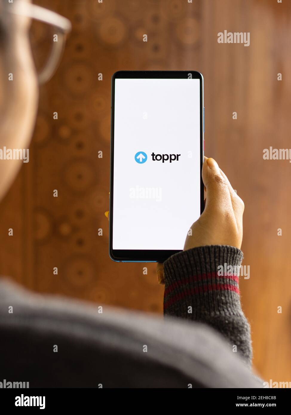 Assam, india - February 19, 2021 : Toppr logo on phone screen stock ...